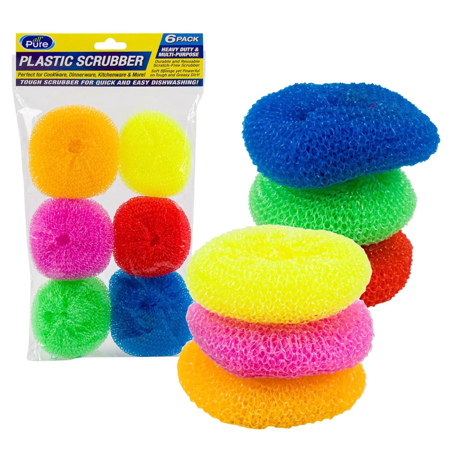 All Pure 6pc Plastic Scrubber – TheCEO.Store