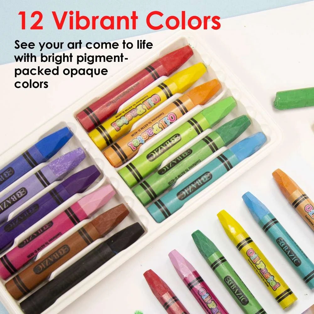Jumbo Oil Pastels – 12 Vibrant Colors Set – TheCEO.Store