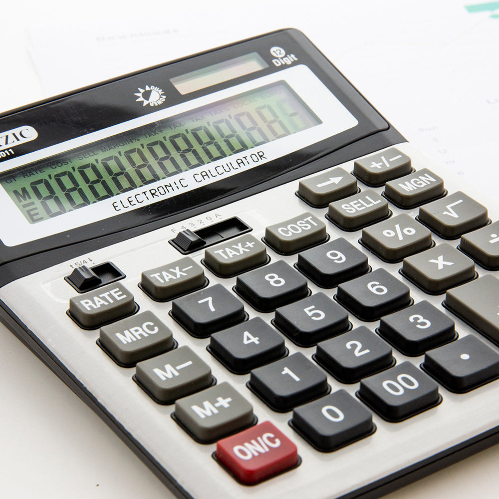 12-Digit Desktop Calculator w/ Profit Calculation & Tax Functions ...