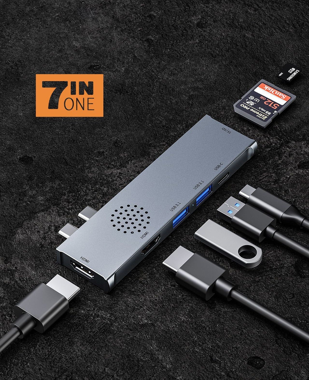 7-in-1 USB C Hub For Macbook Pro – TheCEO.Store