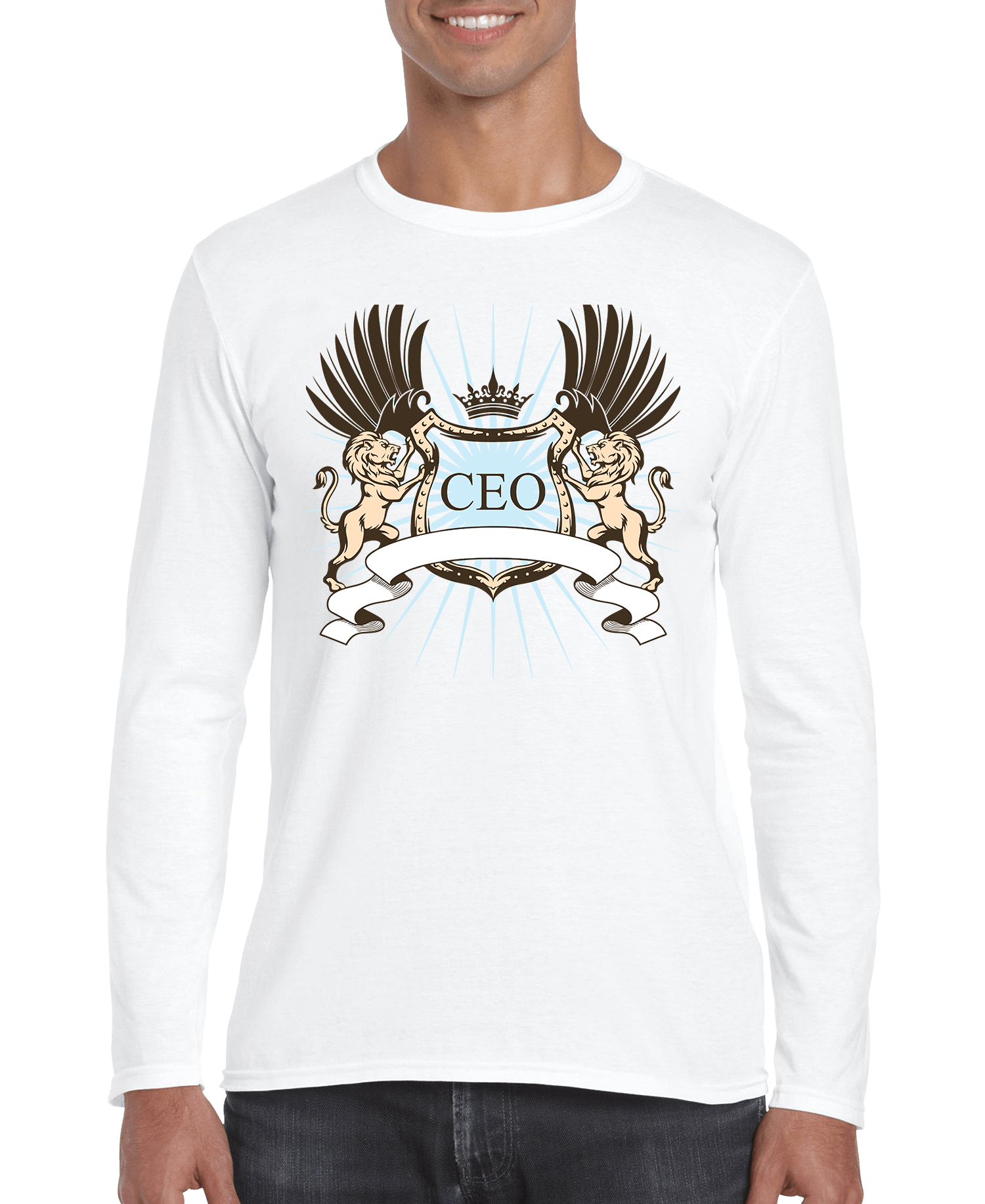 CEO Lion Crest Men's Long Sleeve Shirt – TheCEO.Store