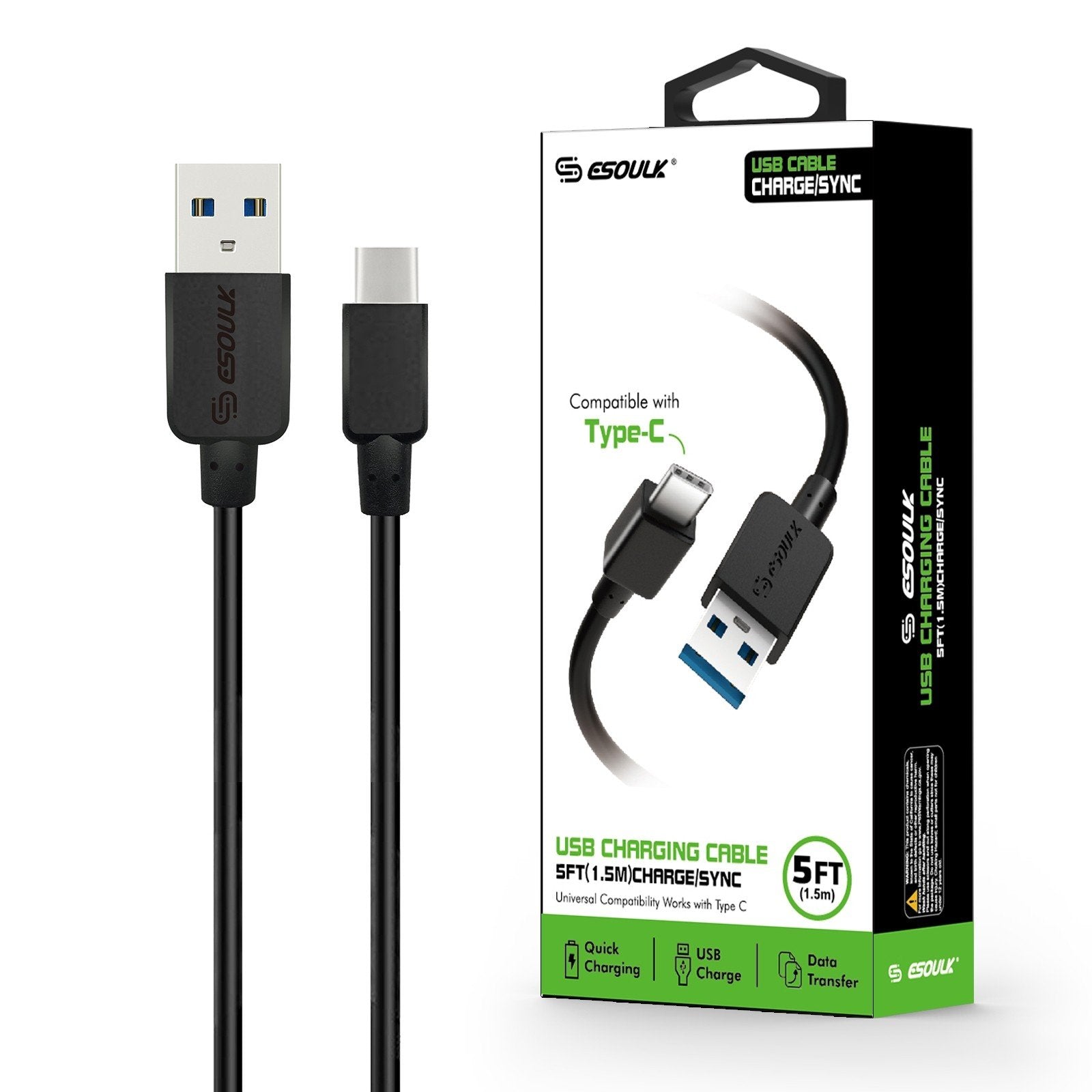 Esoulk 5ft Faster Speed Charging Cable Type-C – TheCEO.Store