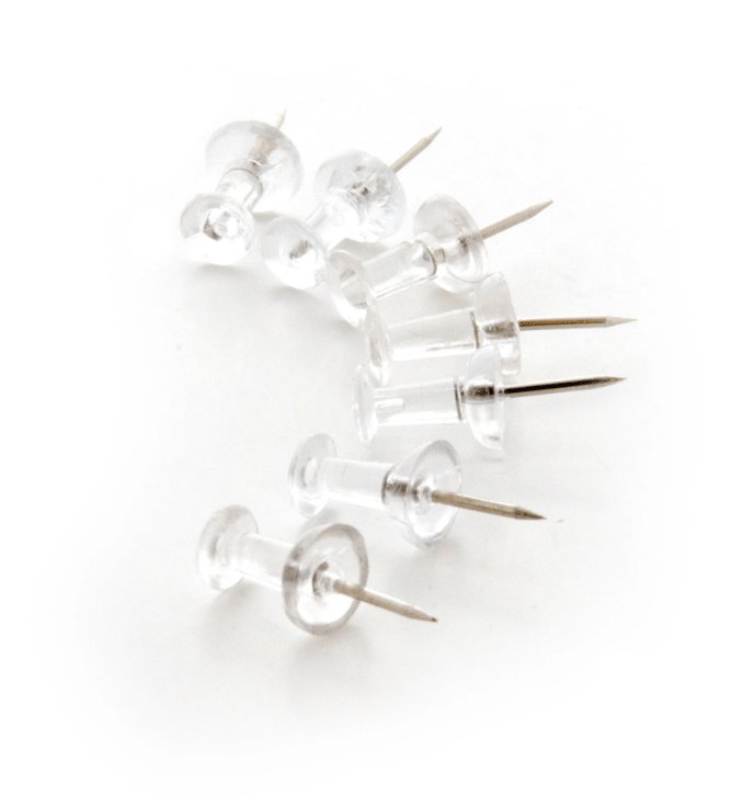 Clear Transparent Push Pins (100/Pack) – TheCEO.Store